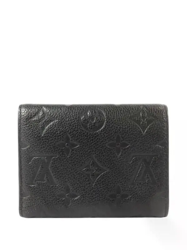 LOUIS VUITTON Victorine Monogram Empreinte Trifold Wallet - Black