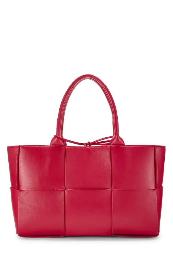 Bottega Veneta Maxi Intrecciato Arco Tote - Red