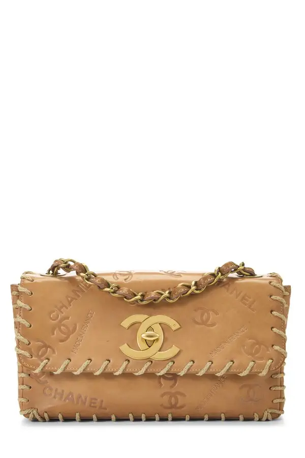 Chanel Embossed Logo Calfskin Half Flap Medium