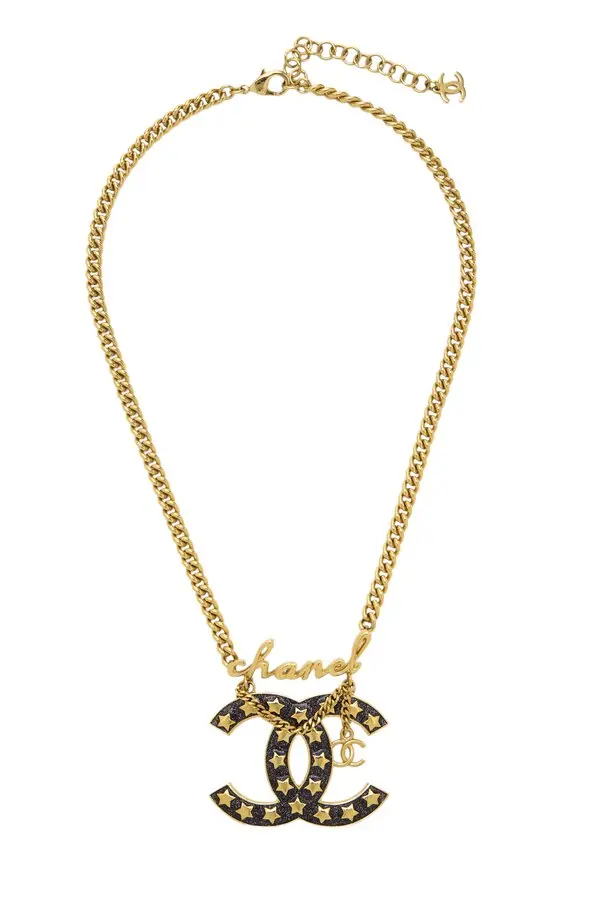 Chanel Gold 'cc' Logo Necklace