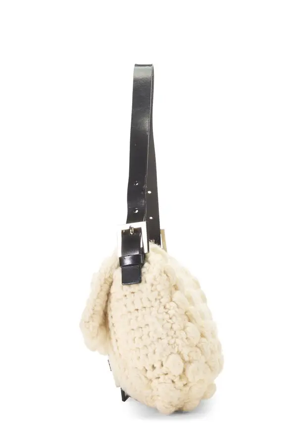 Fendi Cream Knit Baguette