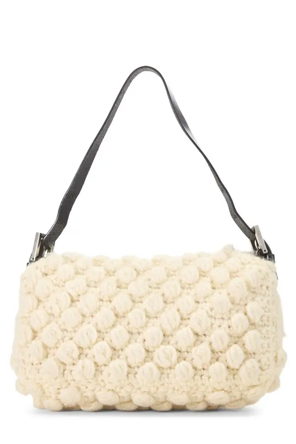 Fendi Cream Knit Baguette