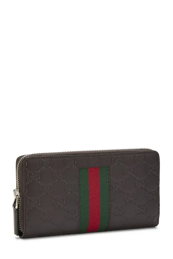 Gucci Ssima Web Zip Around Wallet