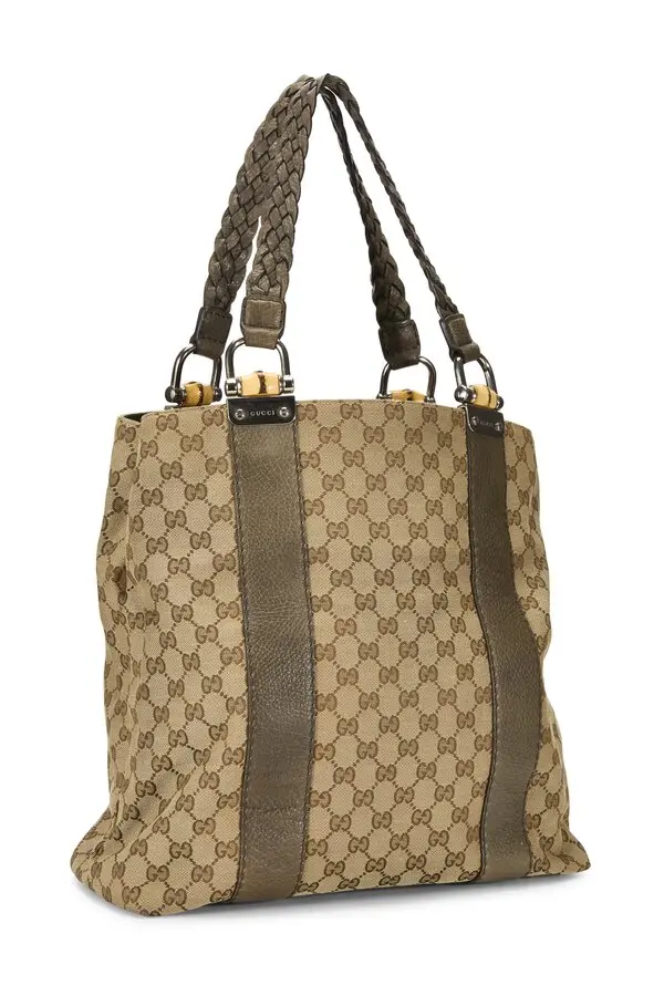 Gucci Original Gg Bamboo Bar Tote