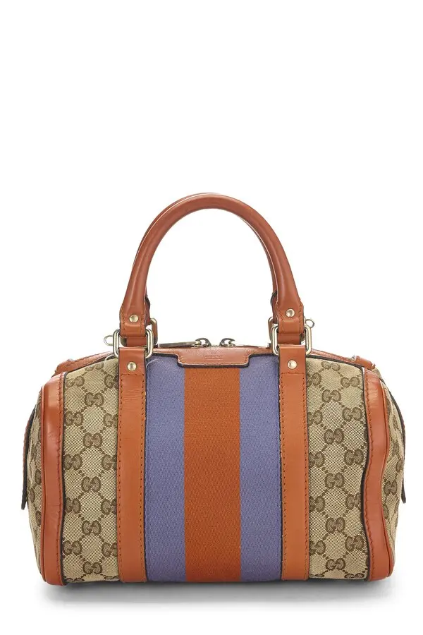 Gucci Original Gg Web Boston Handbag
