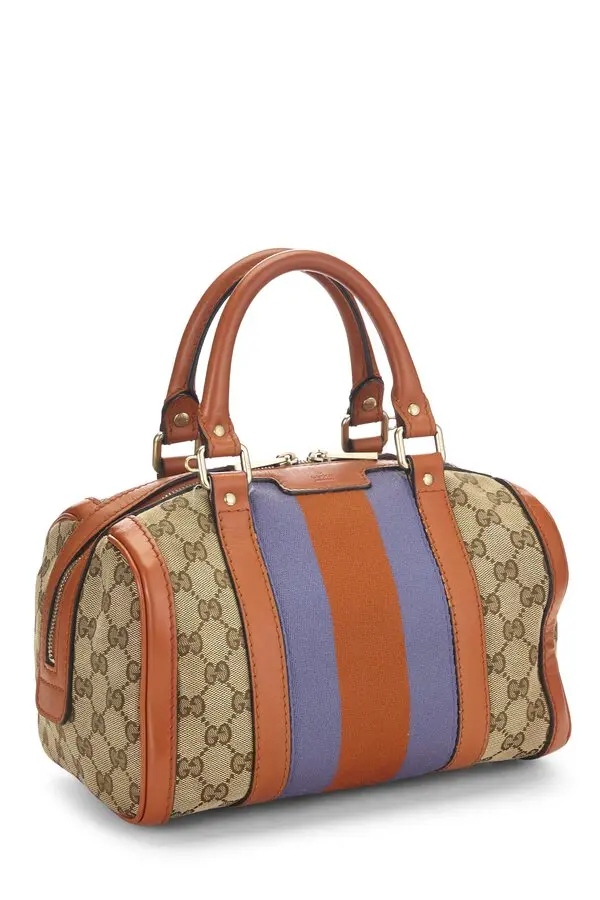 Gucci Original Gg Web Boston Handbag