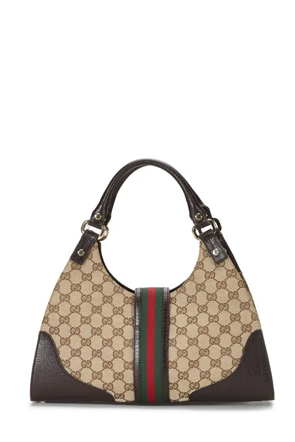 Gucci Original Gg Canvas Web Junco Shoulder Bag