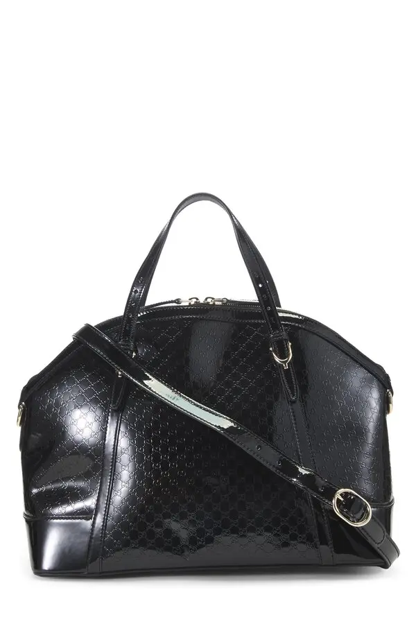 Gucci Patent Microssima Nice Top Handle Bag