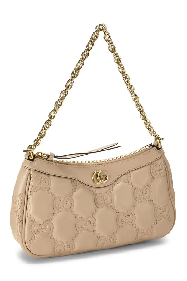 Gucci Embossed Gg Matelassé Chain Shoulder Bag