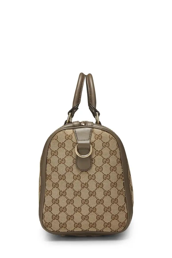 Gucci Original Gg Vintage Web Boston Bag - Grey