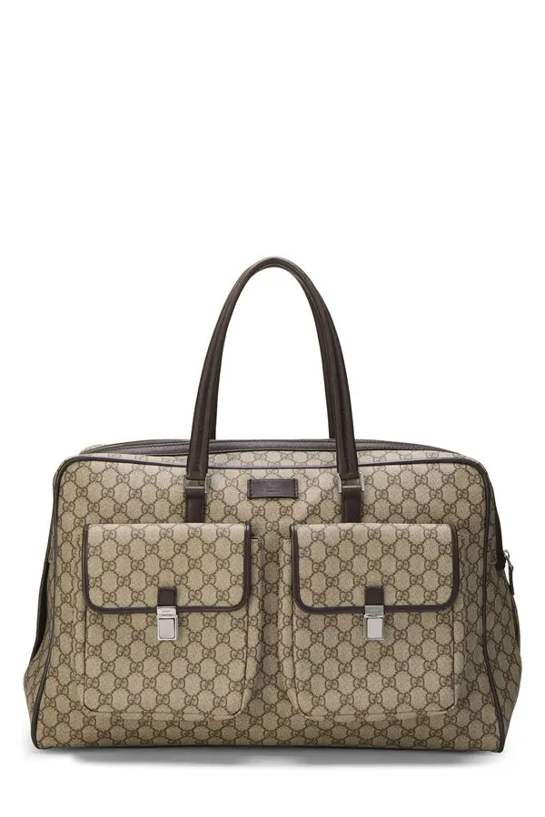Gucci Gg Supreme Canvas Travel Bag