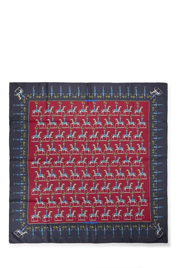Hermès Multicolor 'les Artificiers' Silk Scarf 90 - Grey