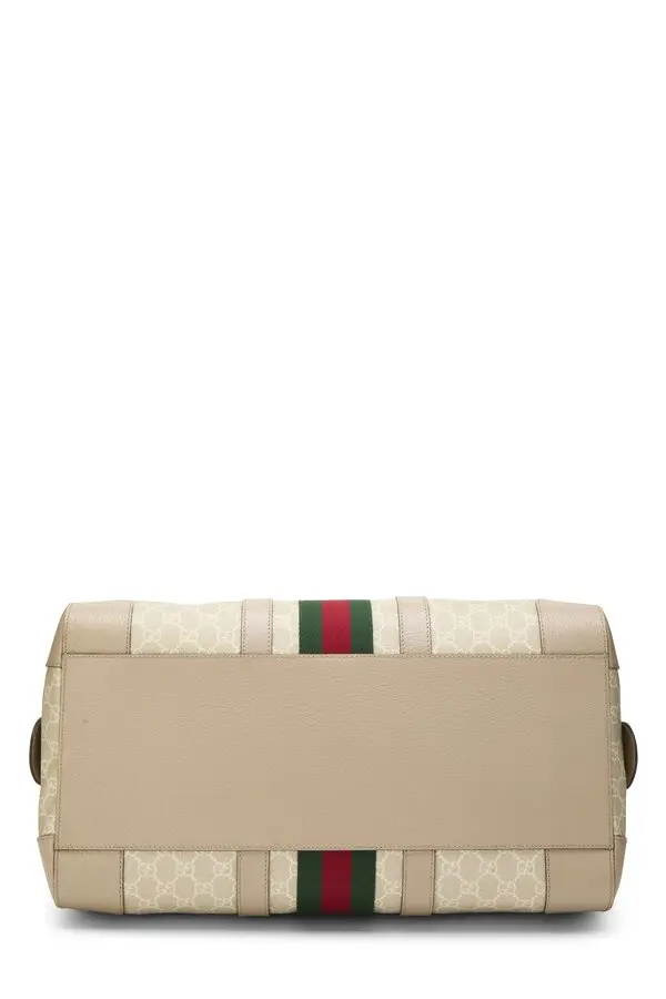 Gucci Gg Supreme Ophidia Web Boston Bag