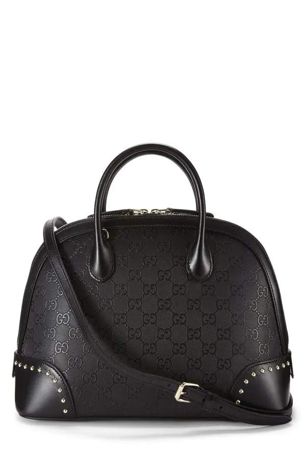 Gucci Embossed Top Handle Convertible Handbag