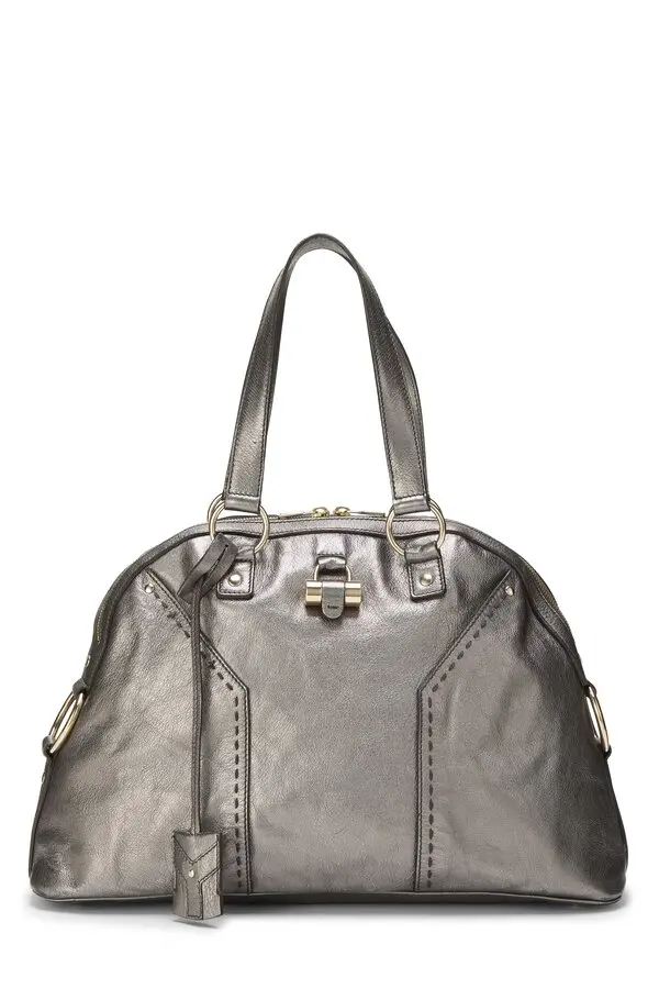 Saint Laurent Leather Muse - Silver