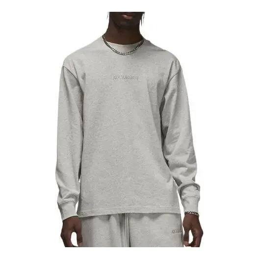 JORDAN Wordmark Long Tee - Grey