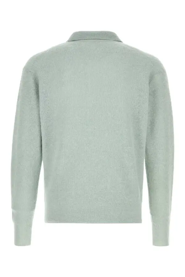 Auralee Powder Alpaca Blend Polo Shirt