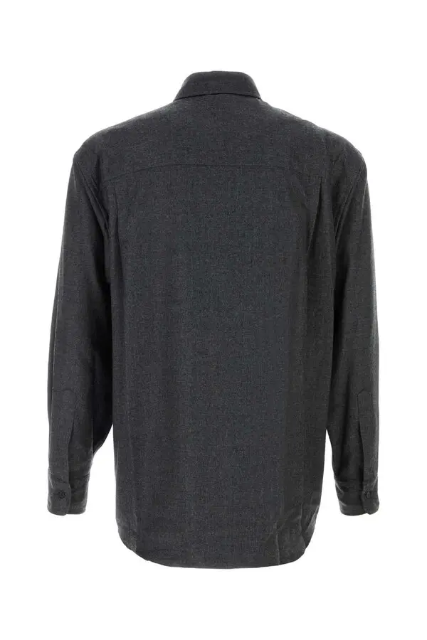 Auralee Dark Grey Wool Shirt