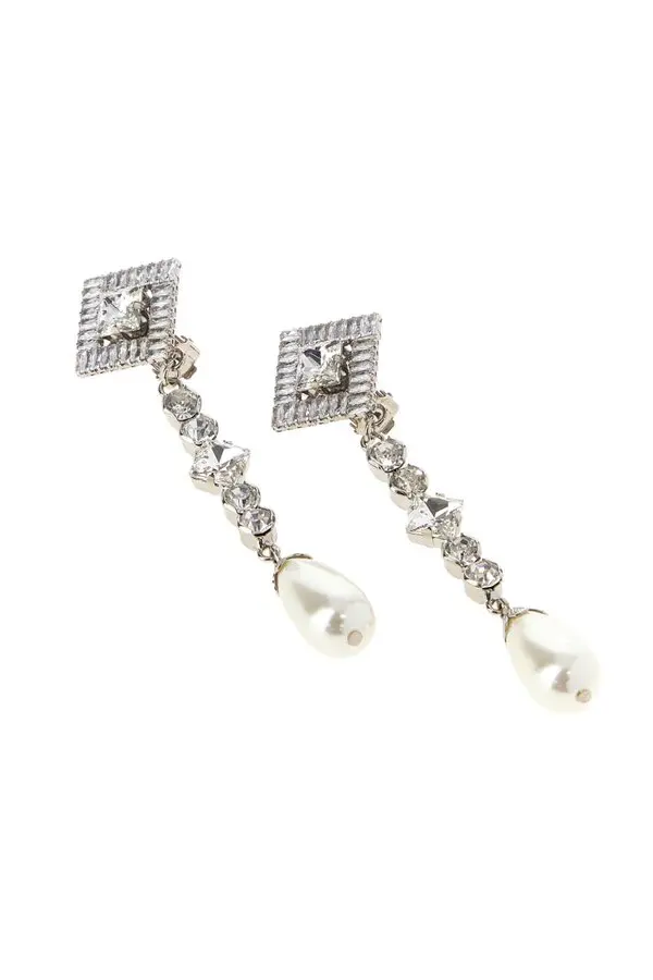 Alessandra Rich Embellished Metal Earrings