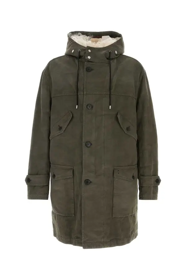 Fendi Army Cotton Parka Coat
