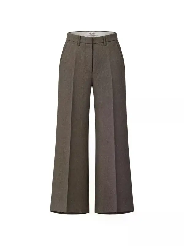 CRUNA Antes Pressed-crease Wide-leg Trousers