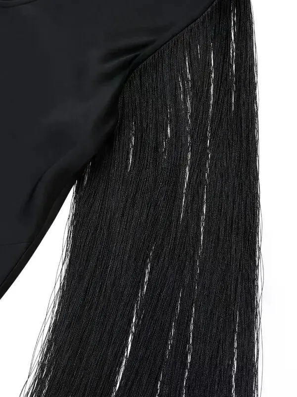 Antonelli Firenze Fringed V-neck Dress