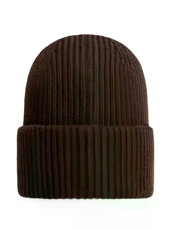 Moncler Logo-patch Ribbed-knit Beanie Hat