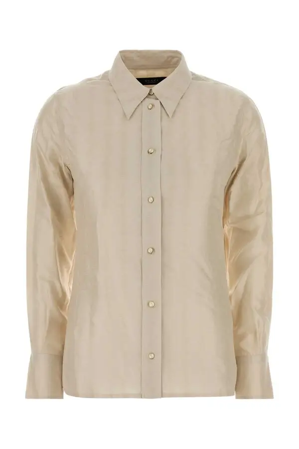 Gucci Sand Silk Shirt - Brown