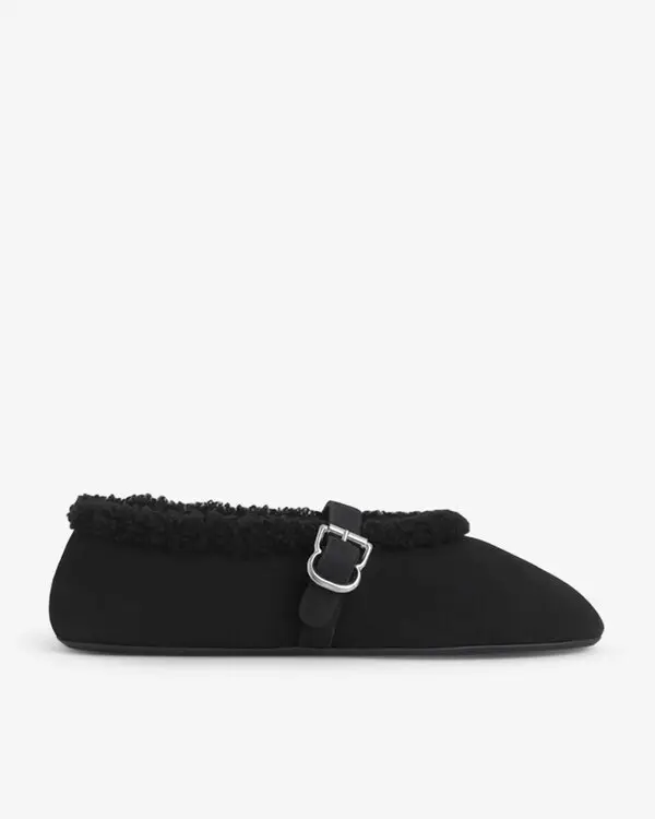 Alaïa Merino Shearling Ballet Flats
