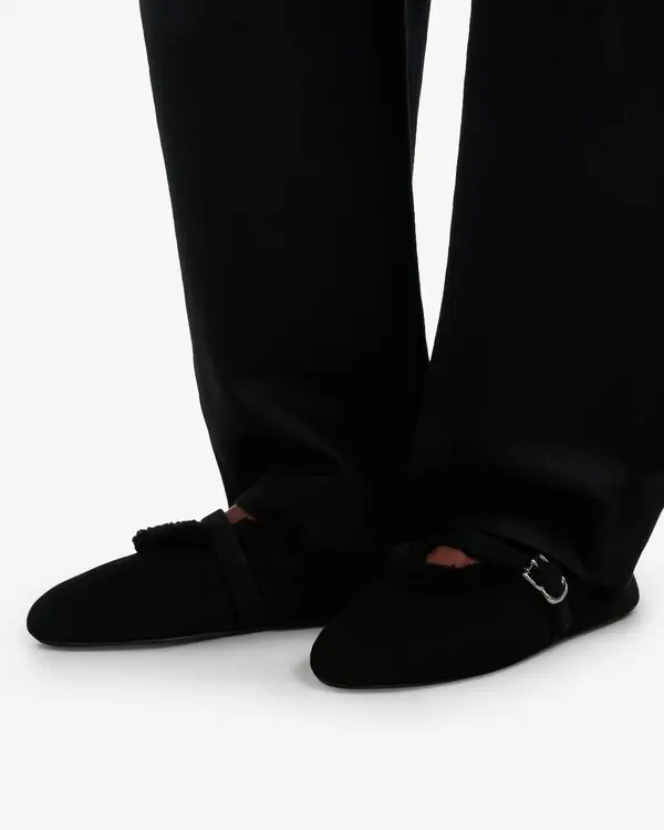Alaïa Merino Shearling Ballet Flats