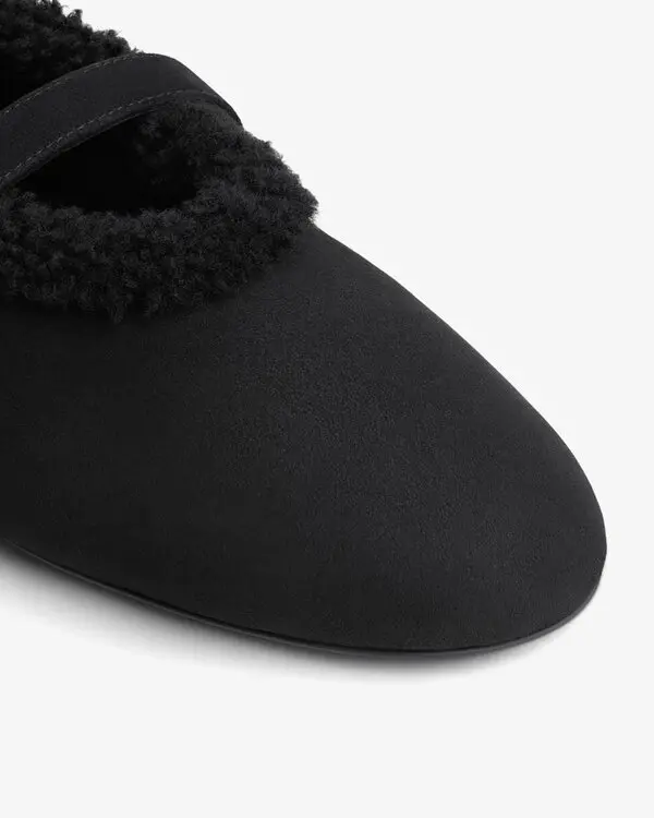 Alaïa Merino Shearling Ballet Flats