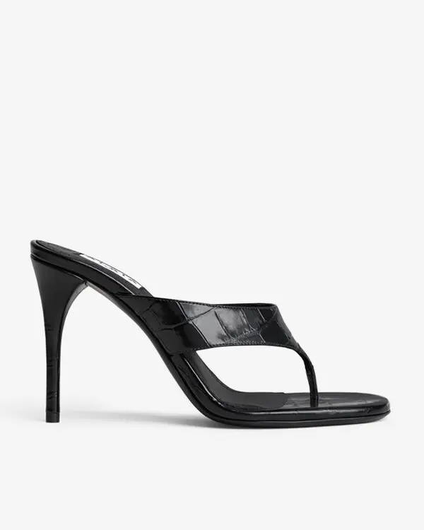 Alaïa Tong 90 Embossed Mule Sandals