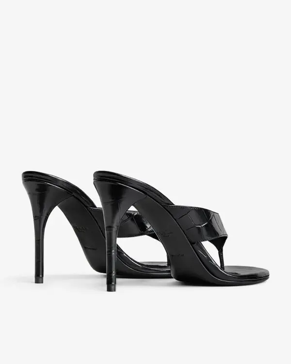 Alaïa Tong 90 Embossed Mule Sandals