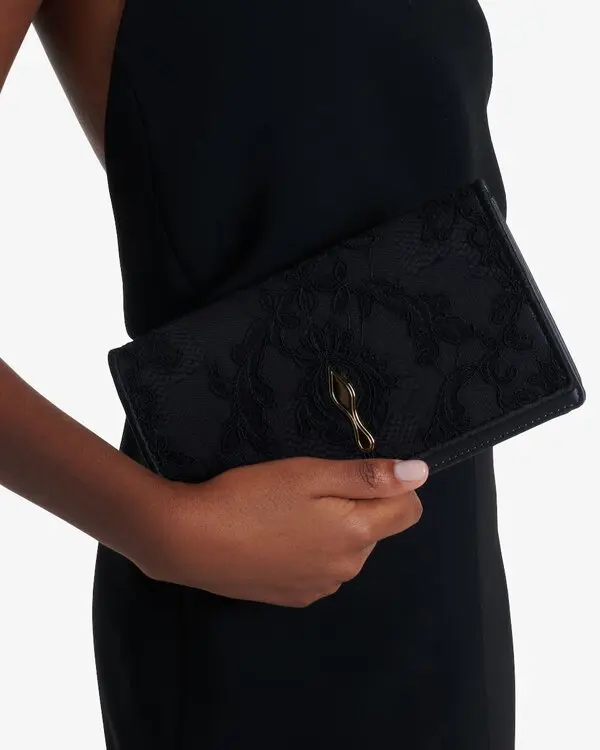 CHRISTIAN LOUBOUTIN Bettina Crepe Satin Clutch