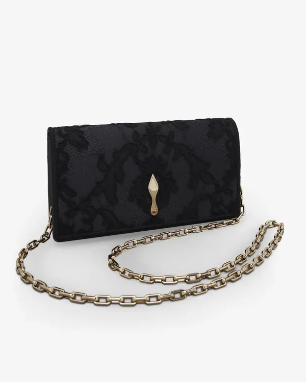 CHRISTIAN LOUBOUTIN Bettina Crepe Satin Clutch