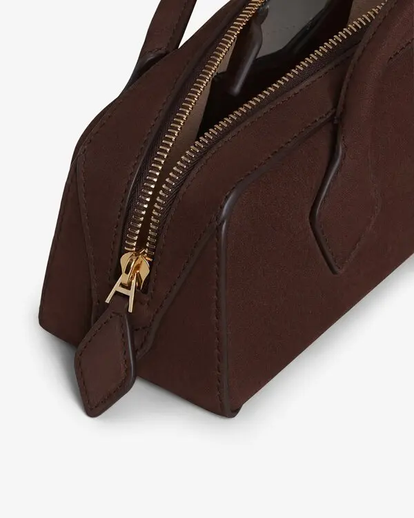 Alaïa Le Teckel Small Suede Bag - Brown