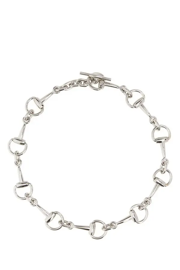 Gucci Metal Horsebit Necklace