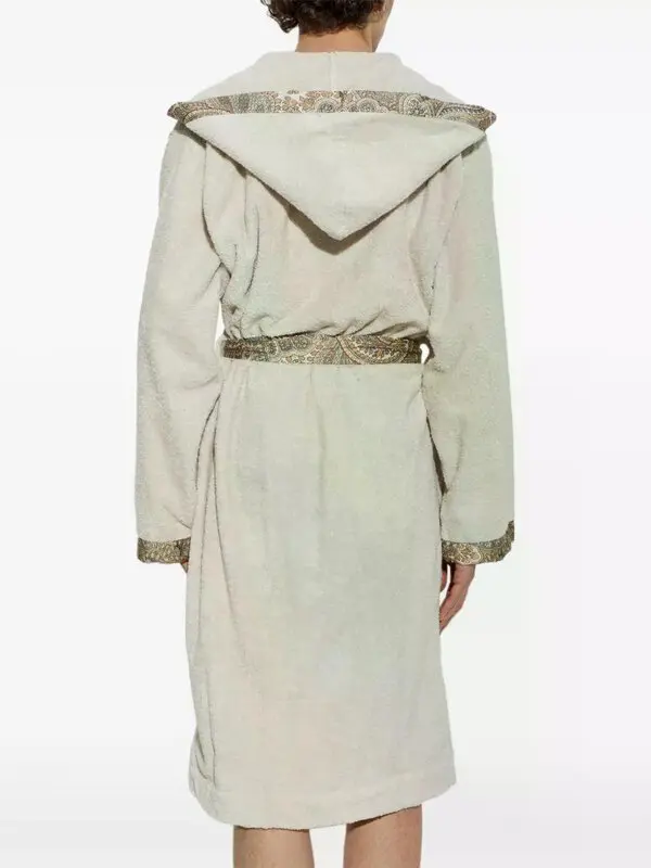 Etro Paisley-trim Hooded Bathrobe