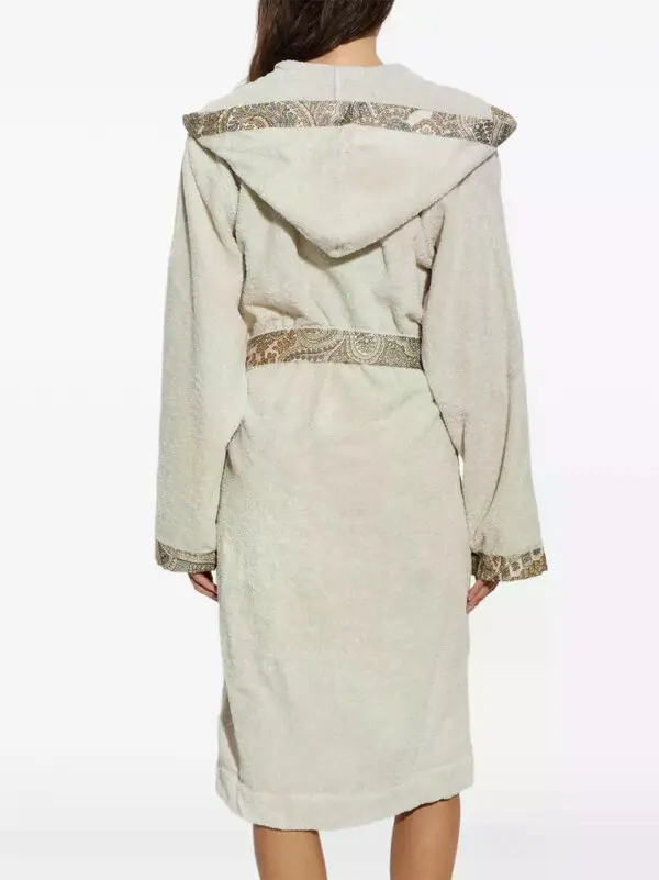 Etro Paisley-trim Hooded Bathrobe