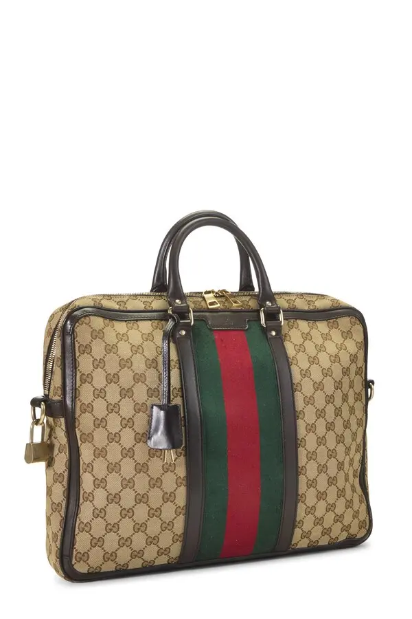 Gucci Original Gg Web Briefcase