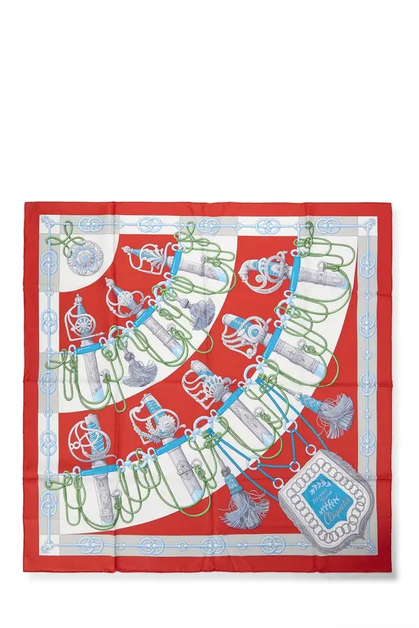 Hermès Multicolor 'cliquetis' Silk Scarf 90