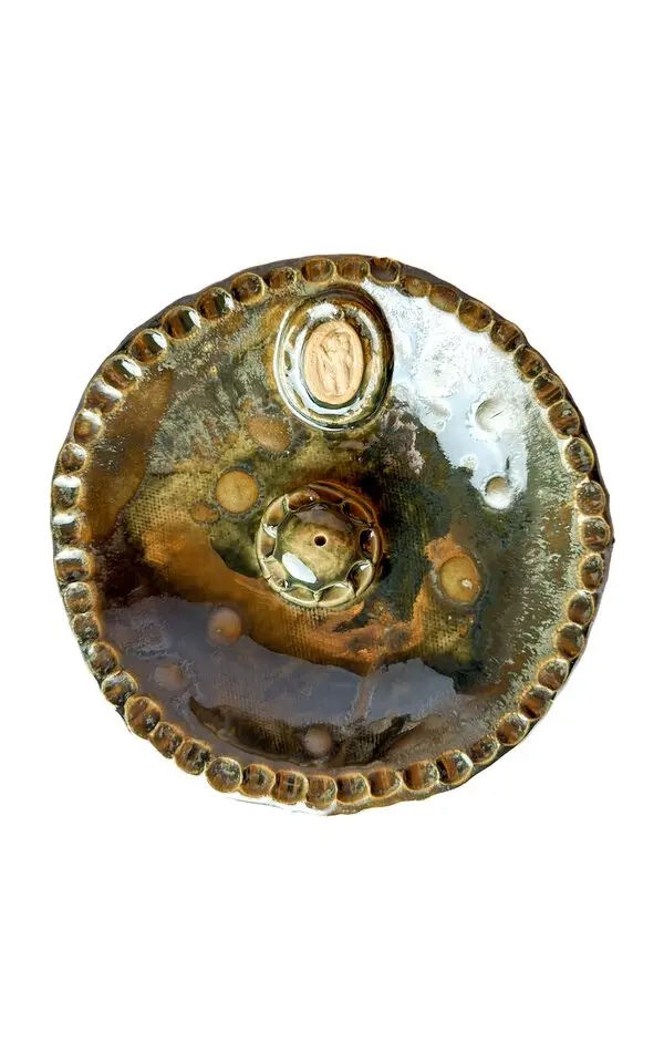JEANETTE MORROW St. Christopher Medallion Incense Holder