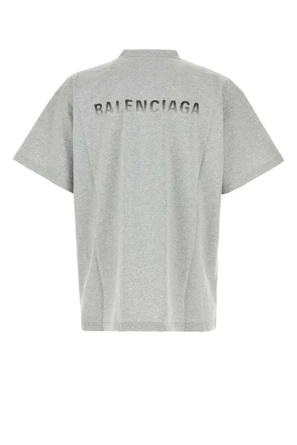 Balenciaga Melange Grey Cotton Oversize T-shirt