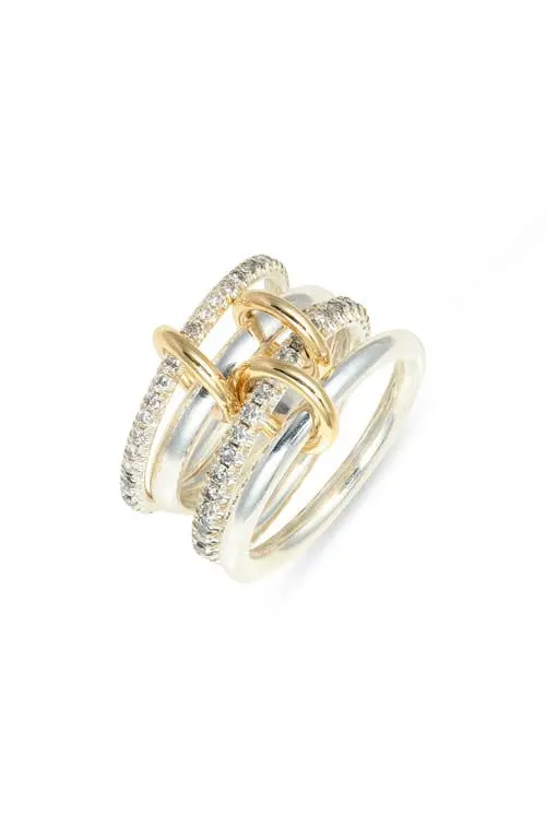 SPINELLI KILCOLLIN Polaris Sterling & 18k Gold Diamond Stack Ring - Silver