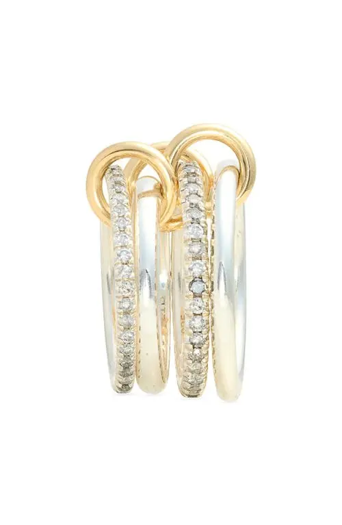 SPINELLI KILCOLLIN Polaris Sterling & 18k Gold Diamond Stack Ring