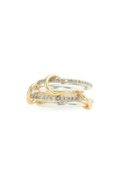 SPINELLI KILCOLLIN Polaris Sterling & 18k Gold Diamond Stack Ring