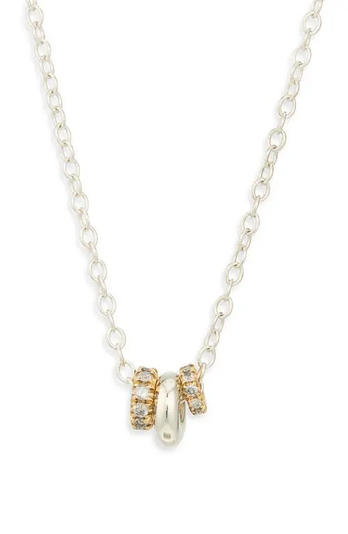 SPINELLI KILCOLLIN Vesta Sterling & 18k Gold Diamond Pendant Necklace - Silver