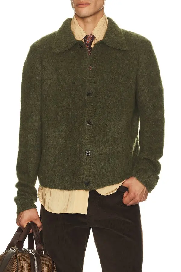 Dries Van Noten Mora Cardigan In Green
