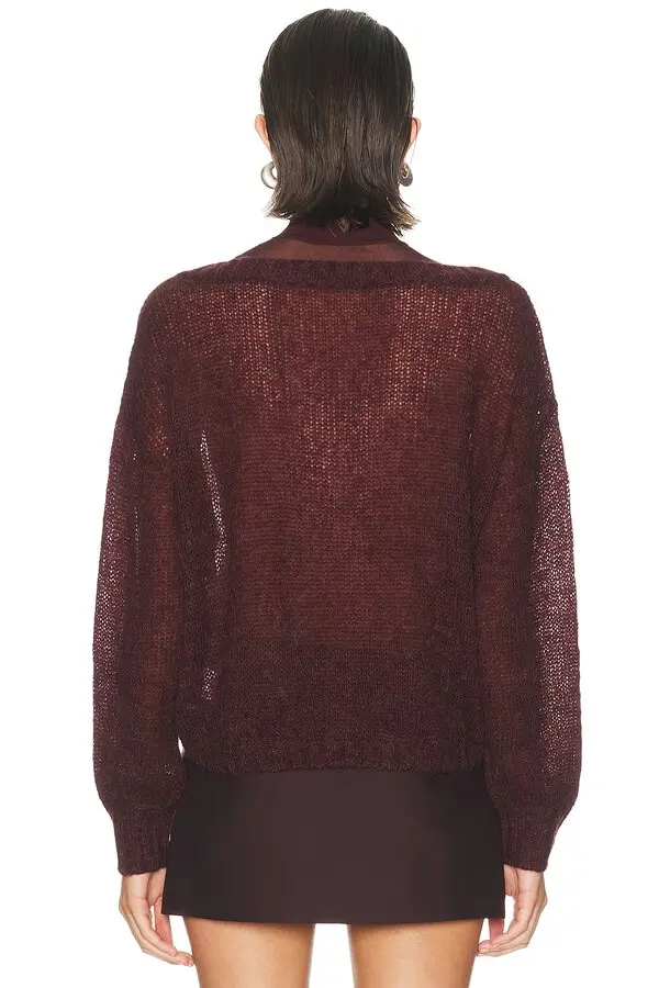 SEROYA Vada Sweater In Burgundy