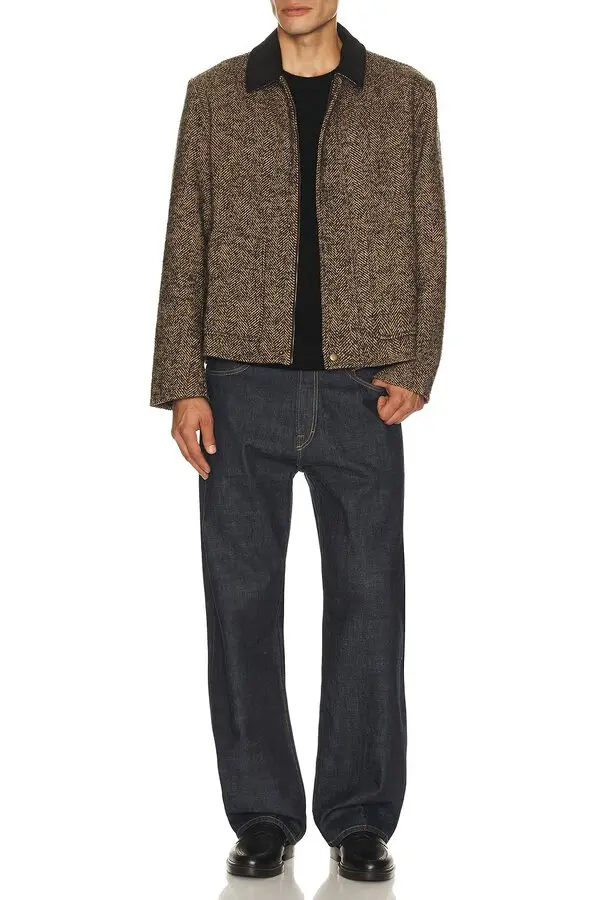 PERCIVAL Herringbone Boxy Cropped Jacket